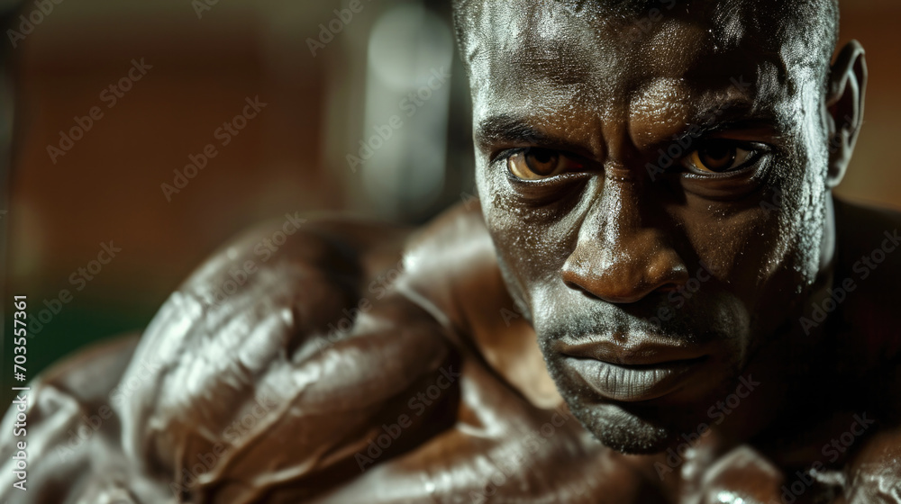 bodybuilder flexing their muscles generative ai Stock Illustration ...