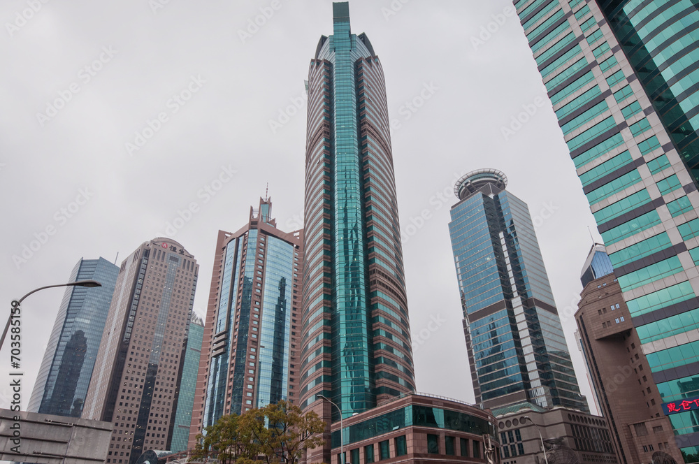Shanghai, China - March 20, 2013: One Lujiazui, Hang Seng Bank Tower ...