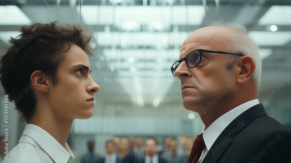 Young versus old in the office - generational conflict - battle of ages ...