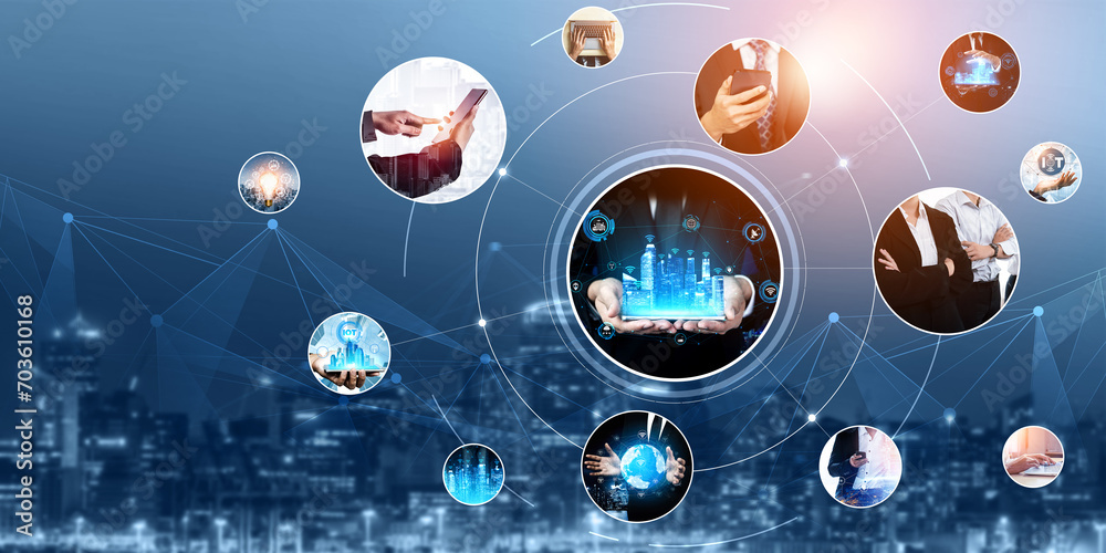 Communication technology , smart connection IOT and people network ...