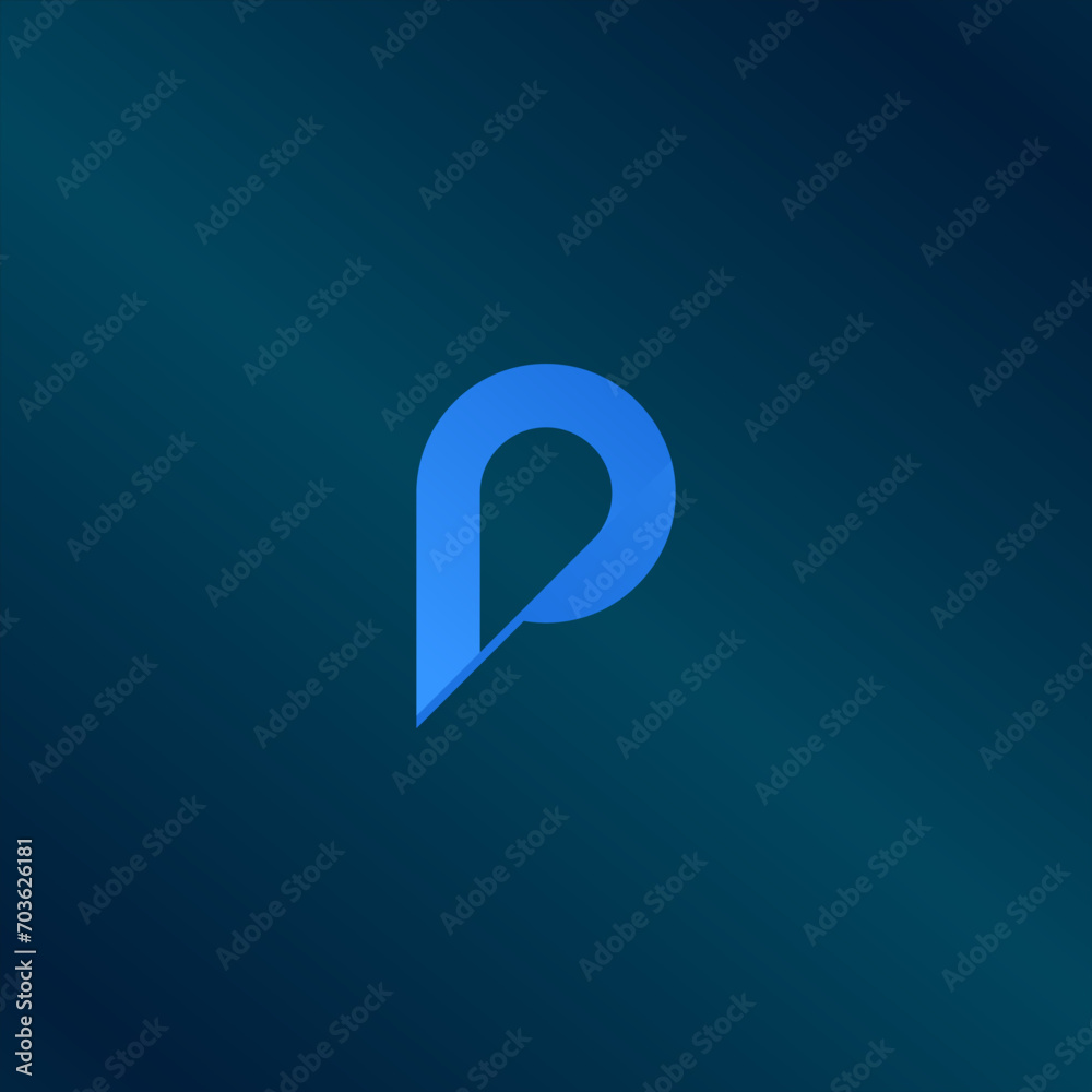 Elegant Letter P Geotag or Location Symbol Logo. Shape Point Location ...