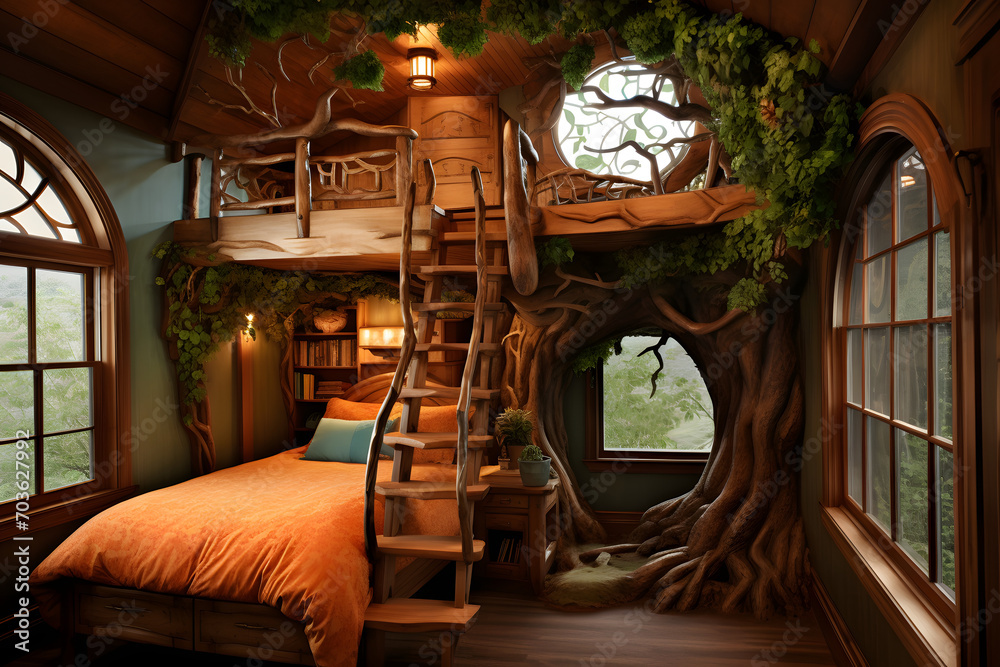 wood tree, wooden tree house, lodge in tree, fun tree hoouse, natural ...