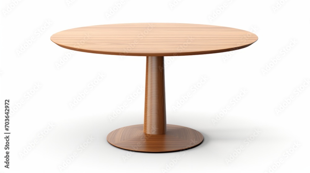 Round table isolated on white background with clipping path included ...