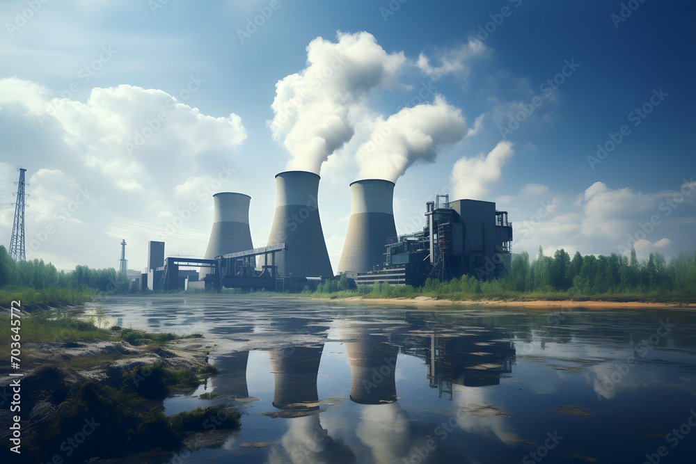 Nuclear power plant, nuclear power, energy, nuclear energy facility ...