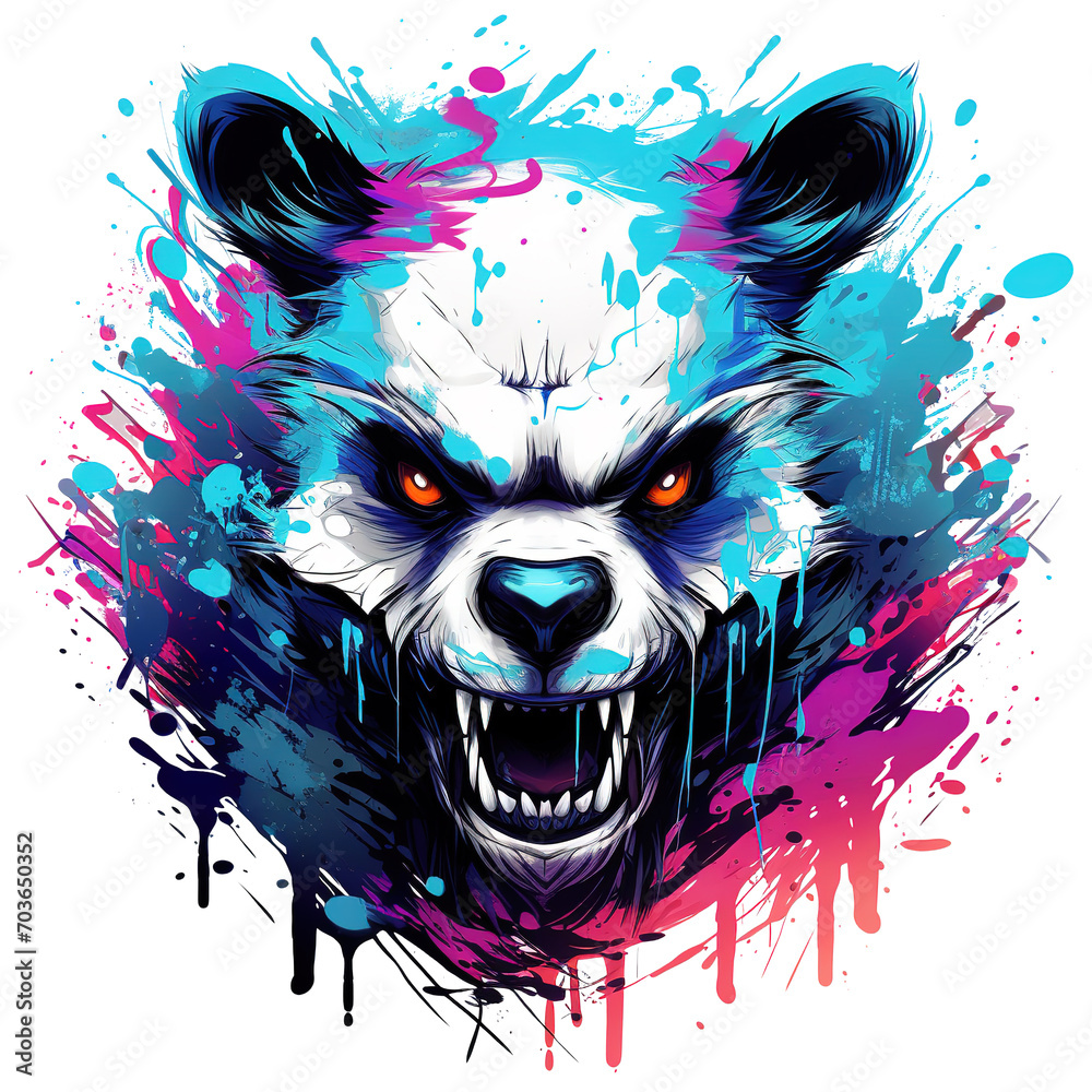 Panda demon head design isolated on transparent background. PNG Files ...