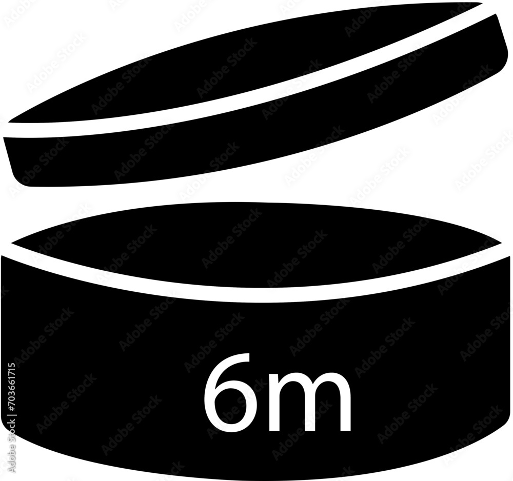 Period After Opening 6 Six months, shelf life vector icon in trendy ...