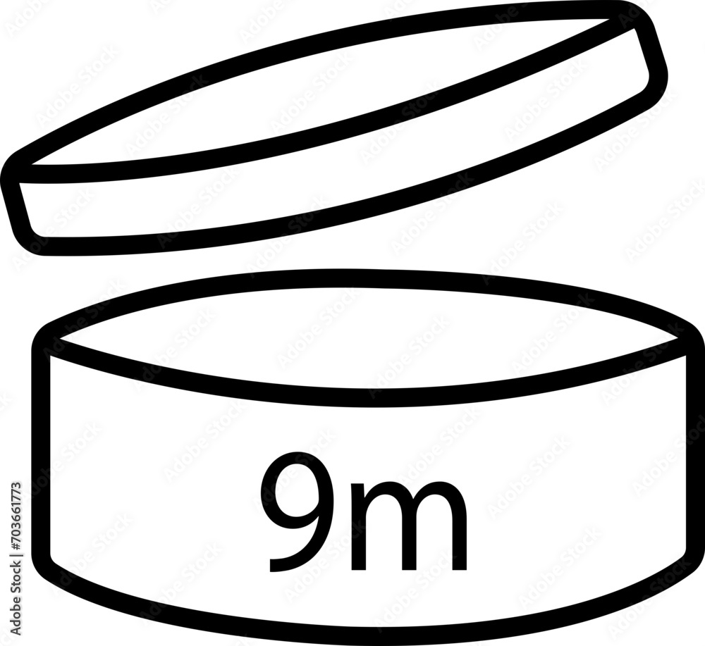 Period After Opening 9 Nine months, shelf life vector icon in trendy ...
