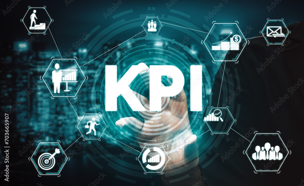 Foto de KPI Key Performance Indicator for Business Concept - Modern ...