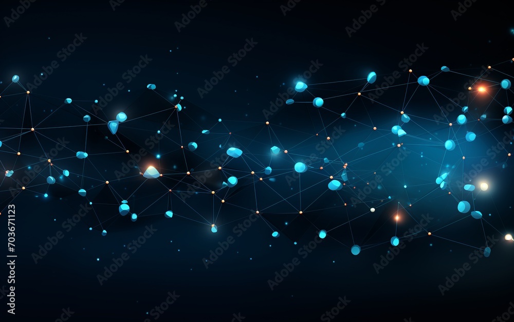Blue neon tech background Created with generative Ai Stock Illustration ...