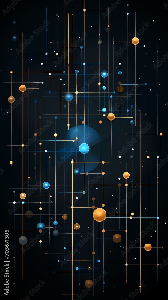Blue neon tech background Created with generative Ai Stock Illustration ...