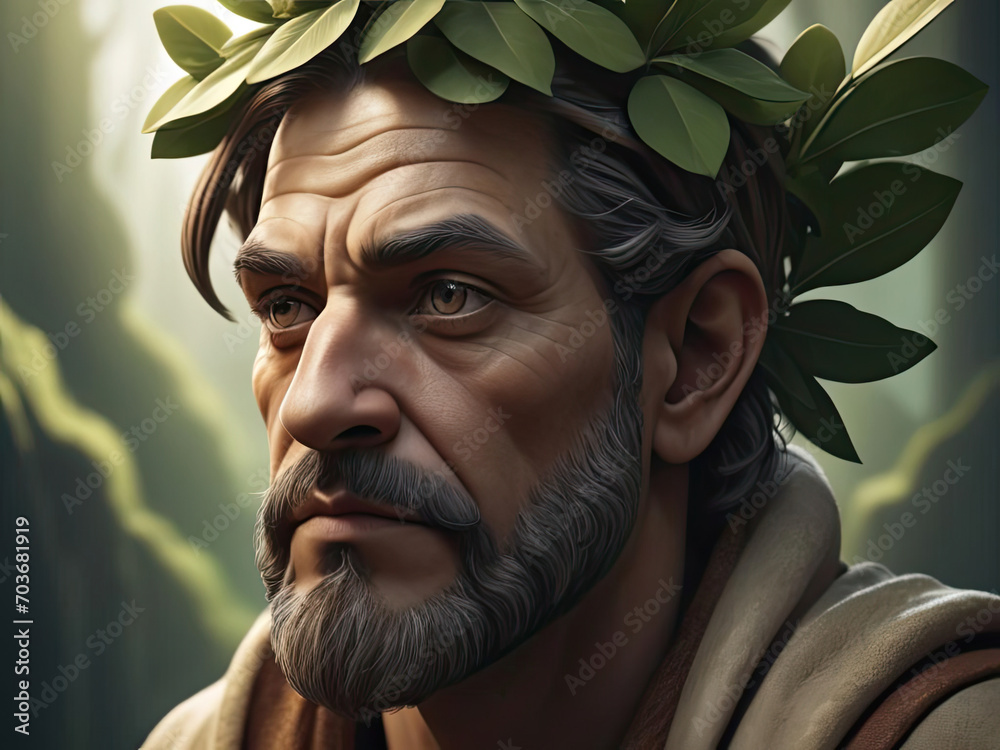 Contemporary Portrait of Zacchaeus - Ultra Wide Headshot Illustration ...