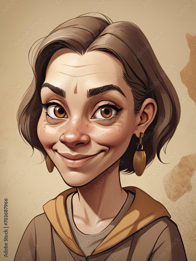 Whimsical Close-Up Portrait of Rebecca - A Playful and Exaggerated ...