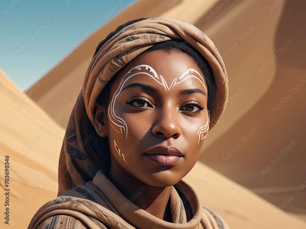 Eclectic Portrait of Ruth - Wide-angle close-up headshot illustration ...