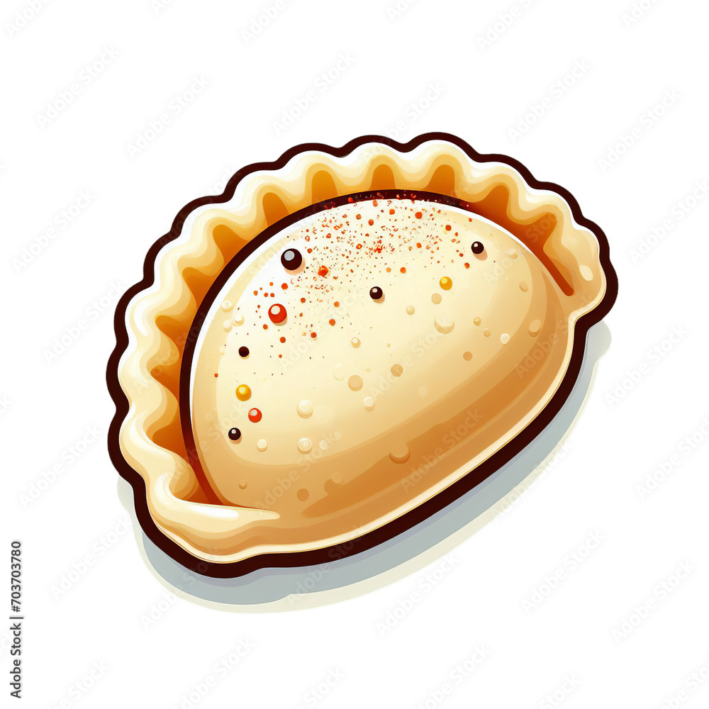 pierogi street food isolated on PNG transparent image. Varenyky ...