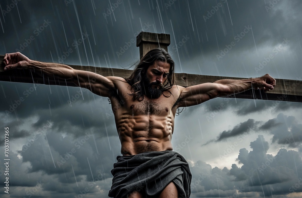 Divine Resilience: Jesus on Calvary, Weathering the Storm with Grace and Sacrificial Splendor ...