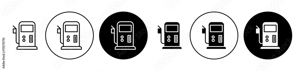 Fuel Pump Vector Illustration Set. Gas Station Refill sign suitable for ...
