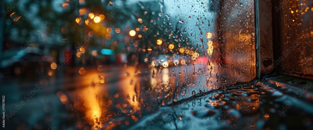 Closeup Through Window Rainy Day Water, HD, Background Wallpaper ...
