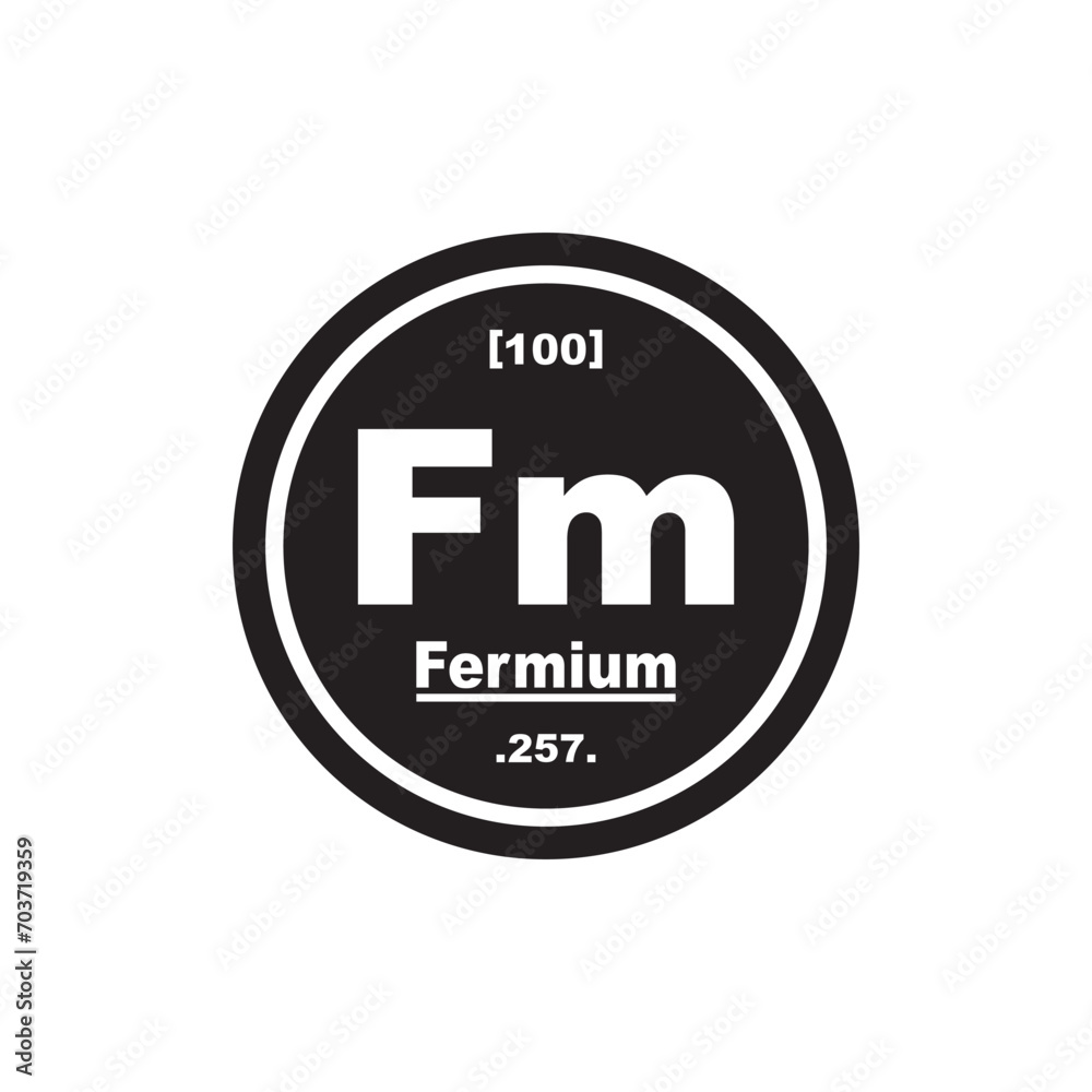 Fermium chemistry icon,chemical element in the periodic table Stock ... Fermium chemistry icon,chemical element in the periodic table Stock ...
