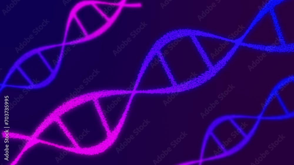 Seamless looping animation of rotating DNA strands 4k, Abstract ...