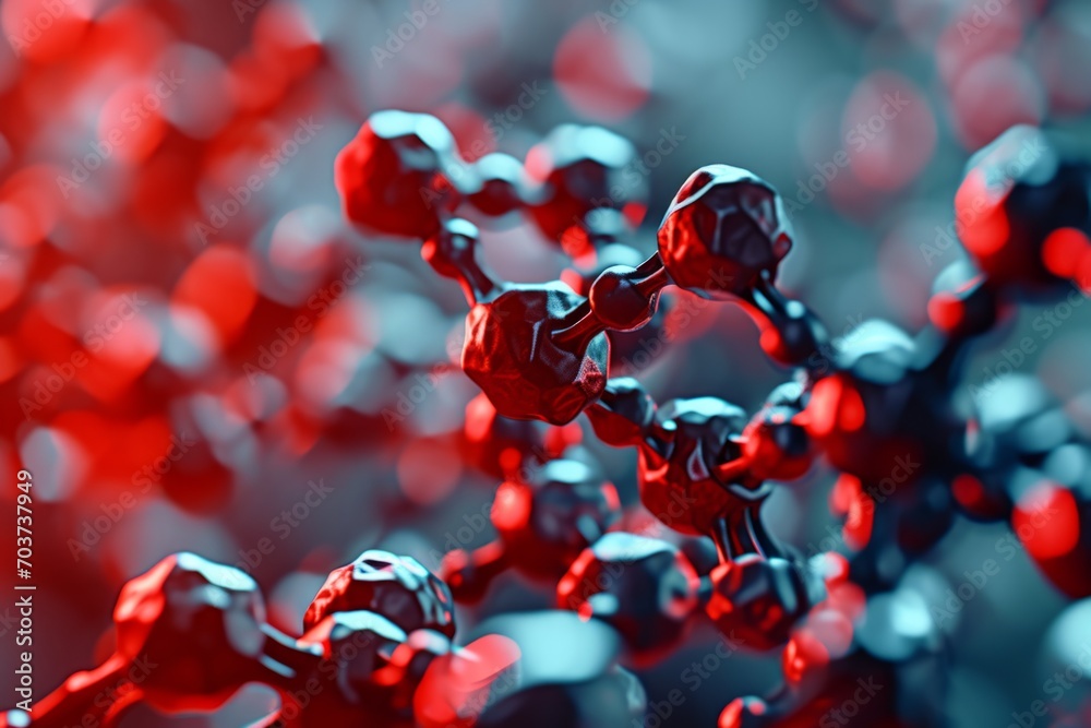 Water molecule hydrogen oxygen atoms molecules magnification microscope ...