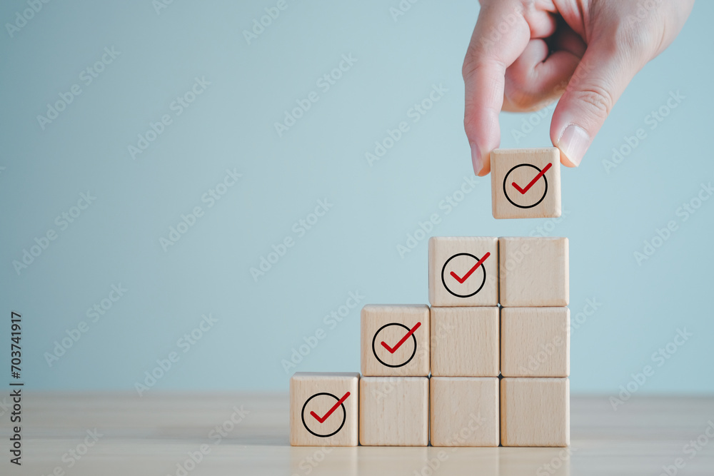 Checklist, Task list, Mission complete, Solving solution, Survey and ...