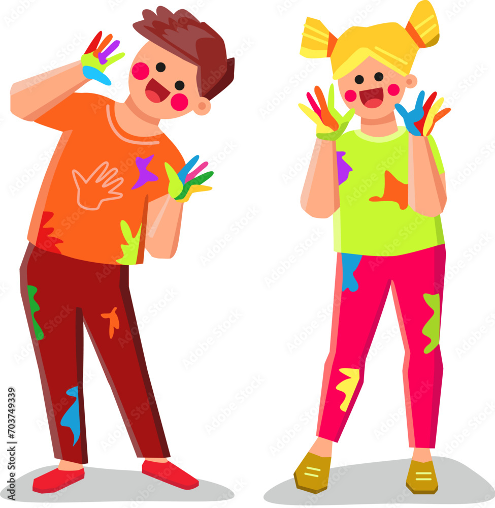 paper creative craft kids vector. pencil paint, hand education, boy ...