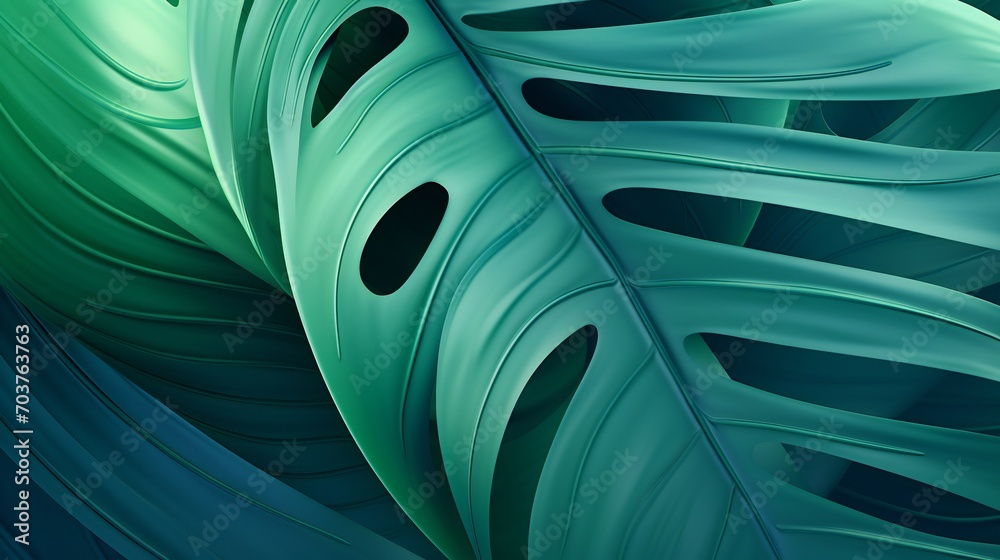 Calming rhythms take center stage as the intricate veins of a Monstera ...