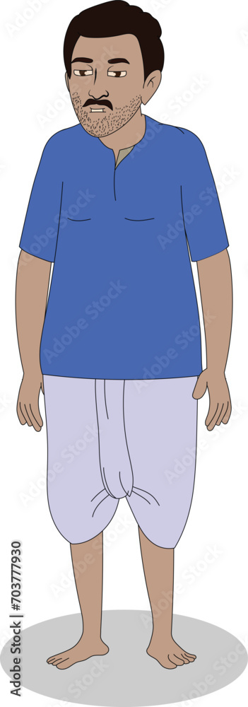 Indian Boy Character, 2D Cartoon Character Design Stock Vector | Adobe ...