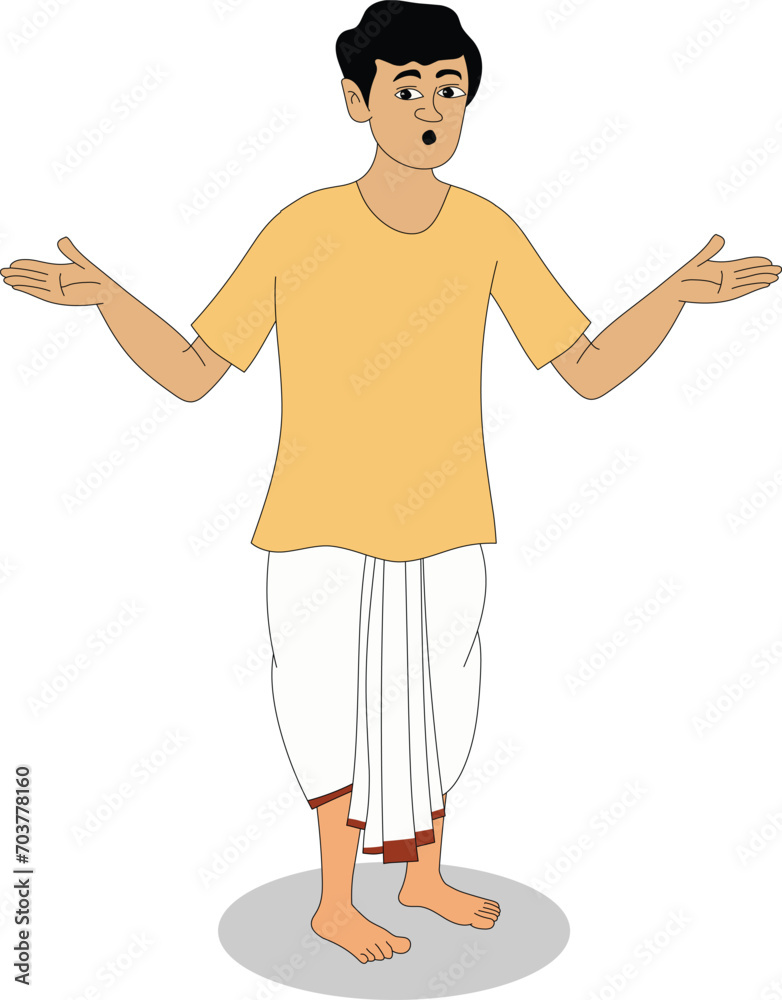 Indian Boy Character, 2D Cartoon Character Design Stock Vector | Adobe ...