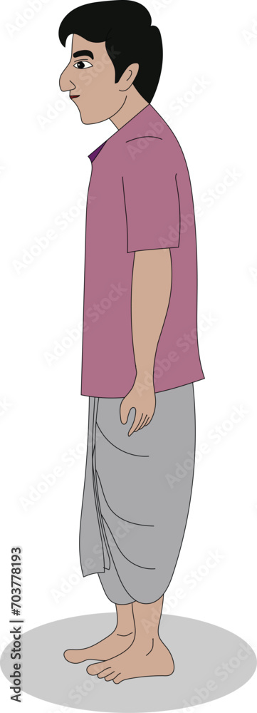 Indian Boy Character, 2D Cartoon Character Design Stock Vector | Adobe ...