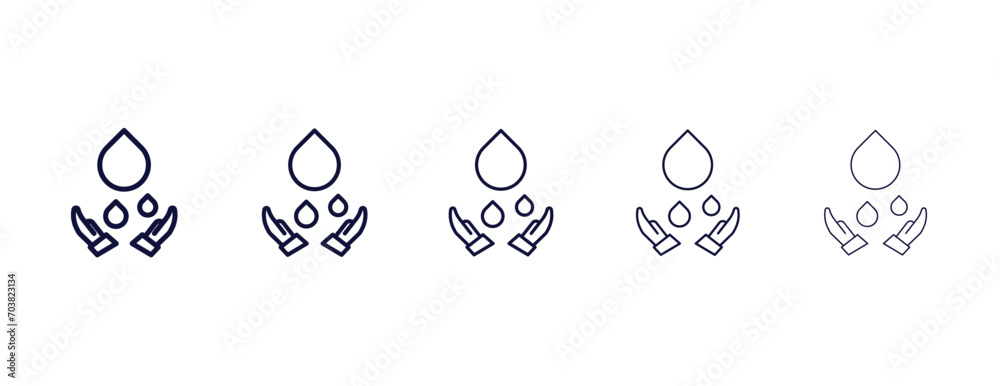 save water outline icon. Black, bold, regular, thin, light icon from ...