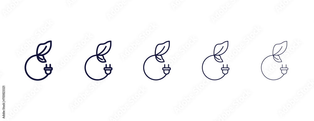 bio energy symbol outline icon. Black, bold, regular, thin, light icon ...