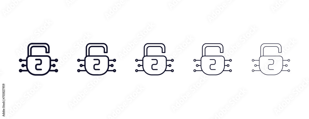 Vecteur Stock sha 2 outline icon. Black, bold, regular, thin, light ...
