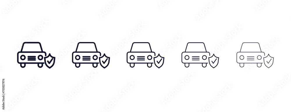 safety car outline icon. Black, bold, regular, thin, light icon from ...