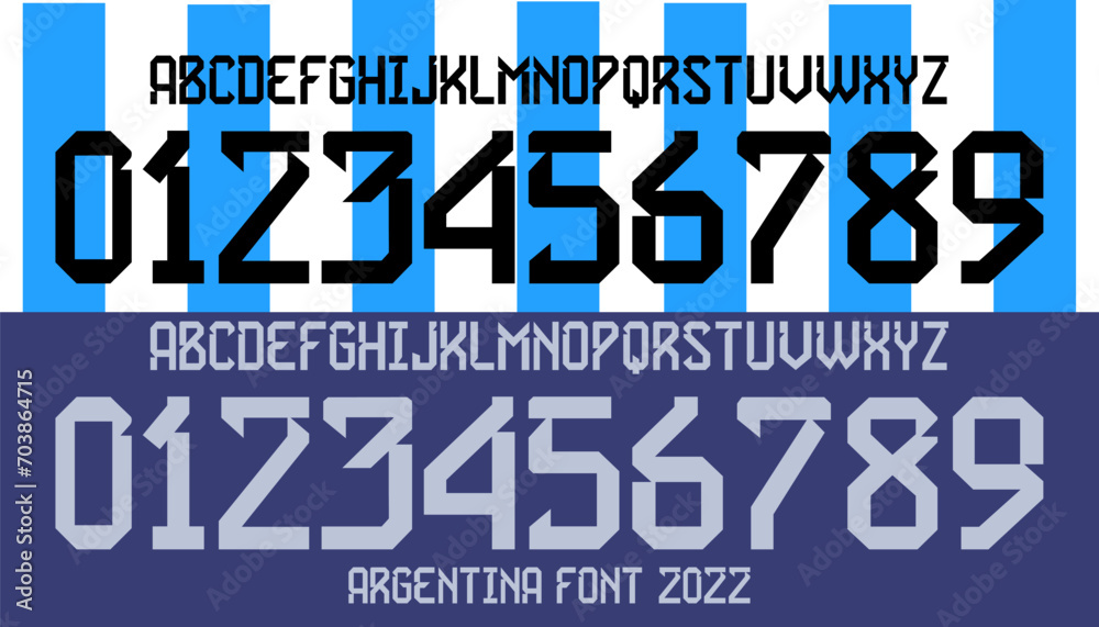 Vetor de font vector team 2022 kit sport style font. football style ...