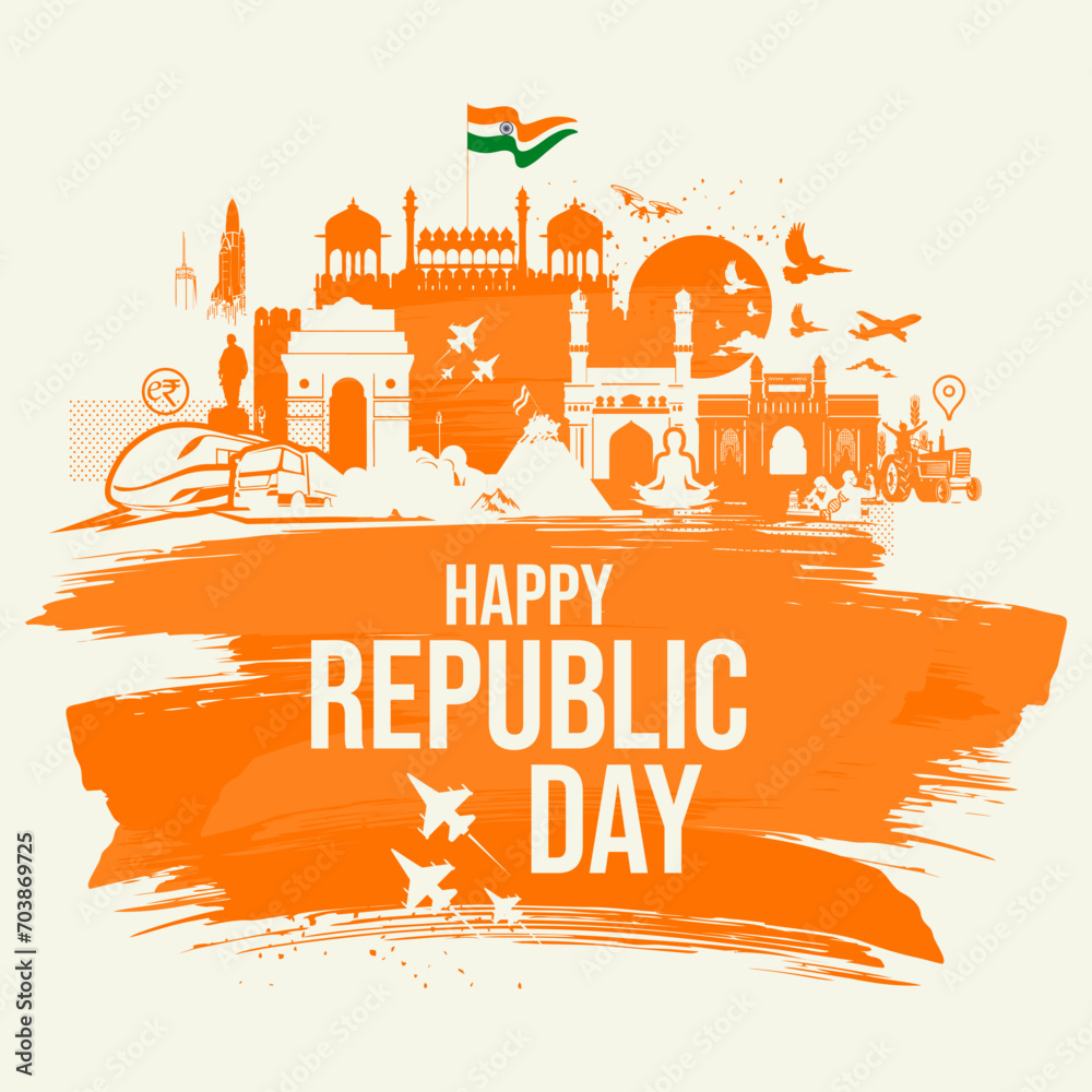 Republic day social media post, India, Happy Republic day banner ...