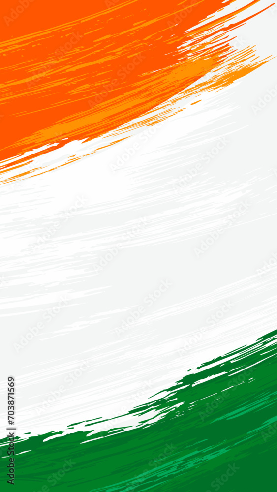 Grafika wektorowa Stock: Indian flag background, vertical, abstract ...