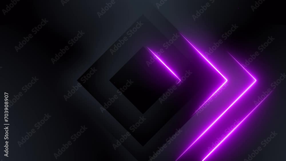 Abstract background square shape animation , glowing animated lines in ...