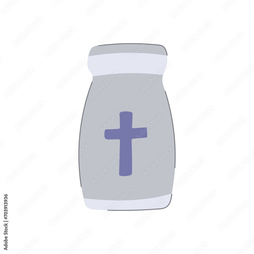 service urn ashes cartoon. cremation death, dead cemetery, mortuary ash ...