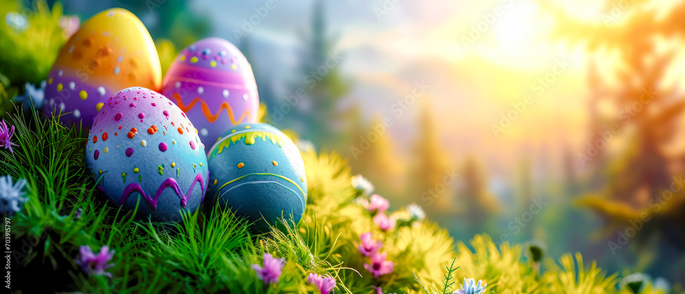 Easter Greeting Card Happy Easter Illustration Graphic Fröhliche Ostern ...