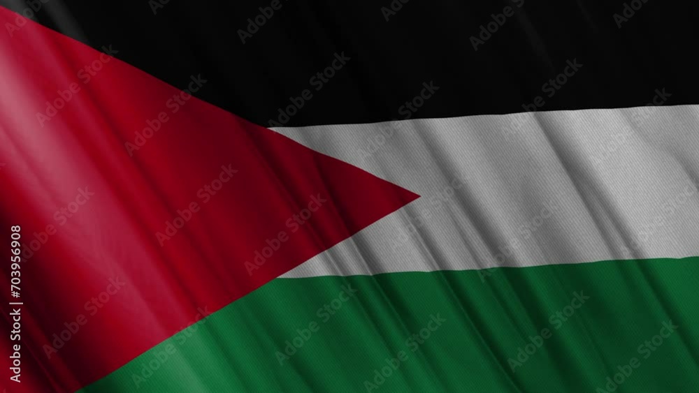 Palestine Waving Flag. National 3d Palestinian Flag Waving. Palestine ...