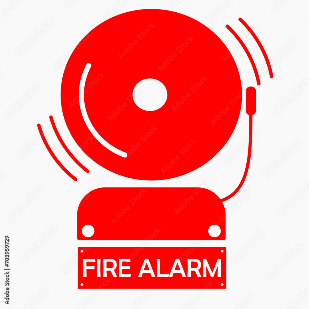 Fire Alarm Simbols for icon Safety Sign and label Stock Vector | Adobe ...