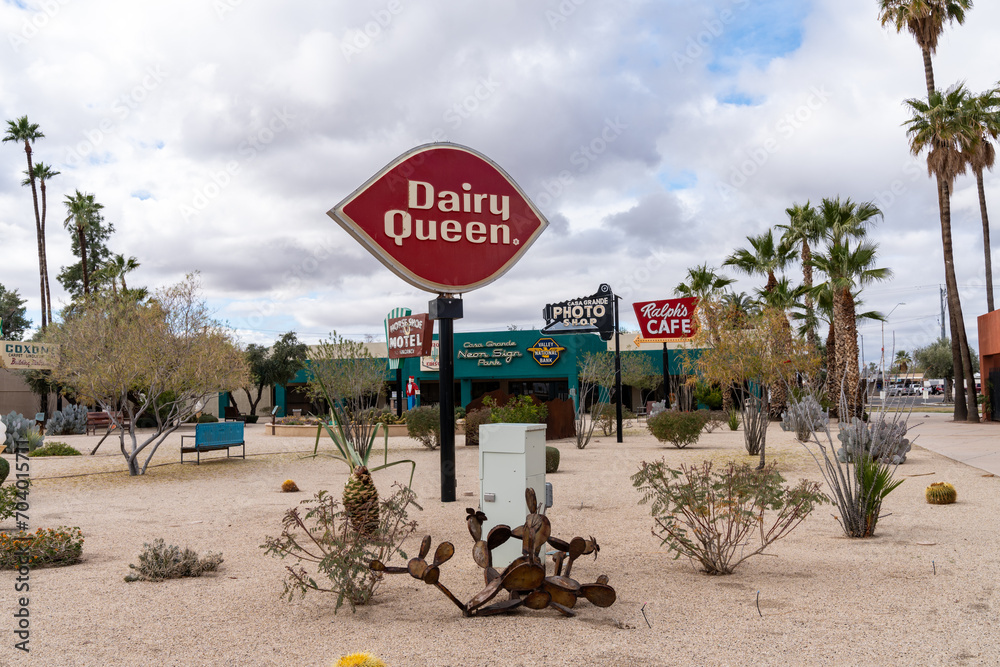 Casa Grande, Arizona - December 23, 2023: Dairy Queen vintage sign ...