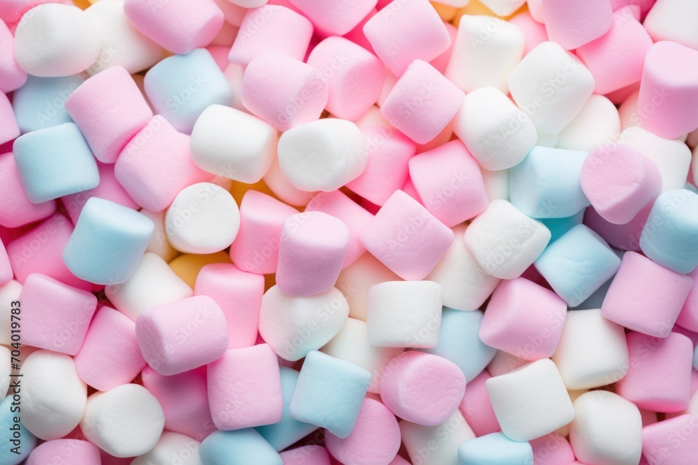 a pile of marshmallows sitting on top of a pile of other marshmallows ...