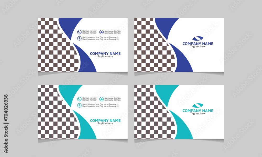 Visiting card template design clean & professional card design vactor ...