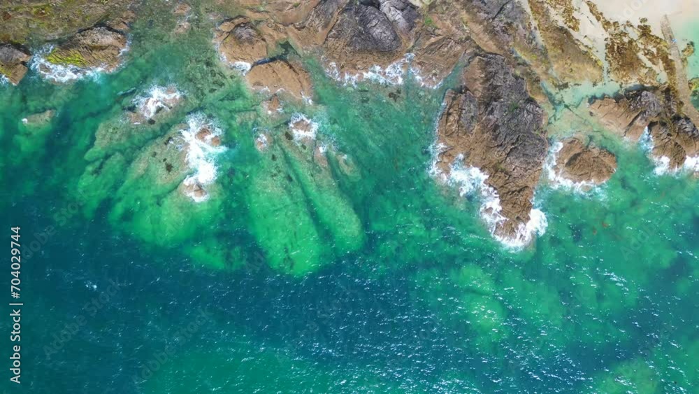 Saint Malo, France. Brittany national Fort, French seacoast Old Town ...