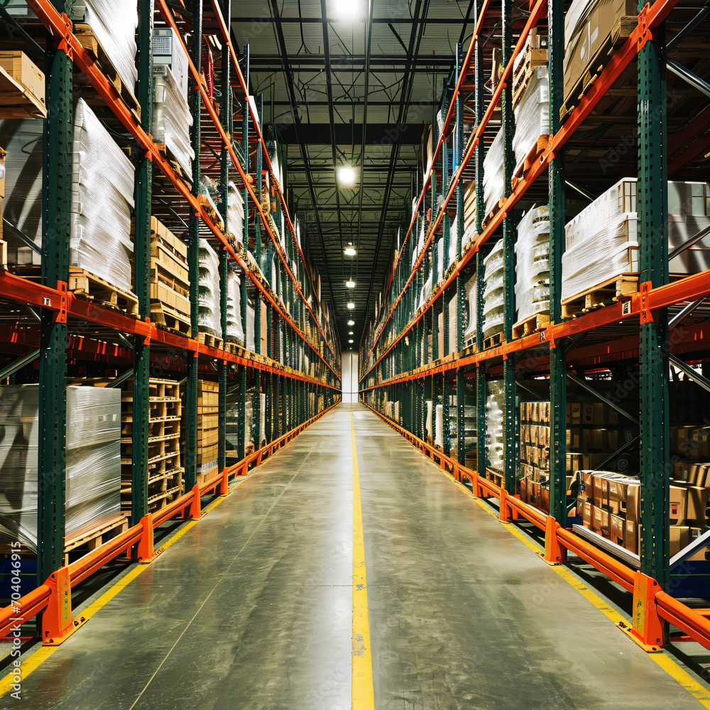 Main types of pallet racks front-loaded deep push-ba in the warehouse ...