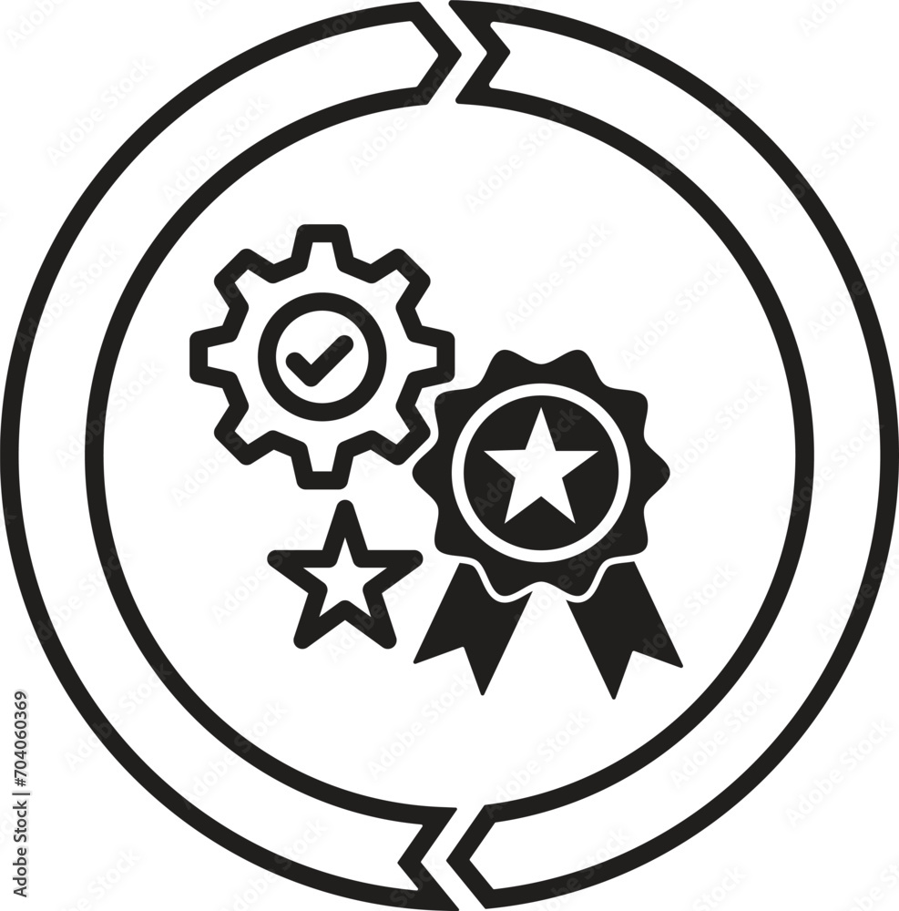 total quality management icon tqm vector sign Stock Vector | Adobe Stock