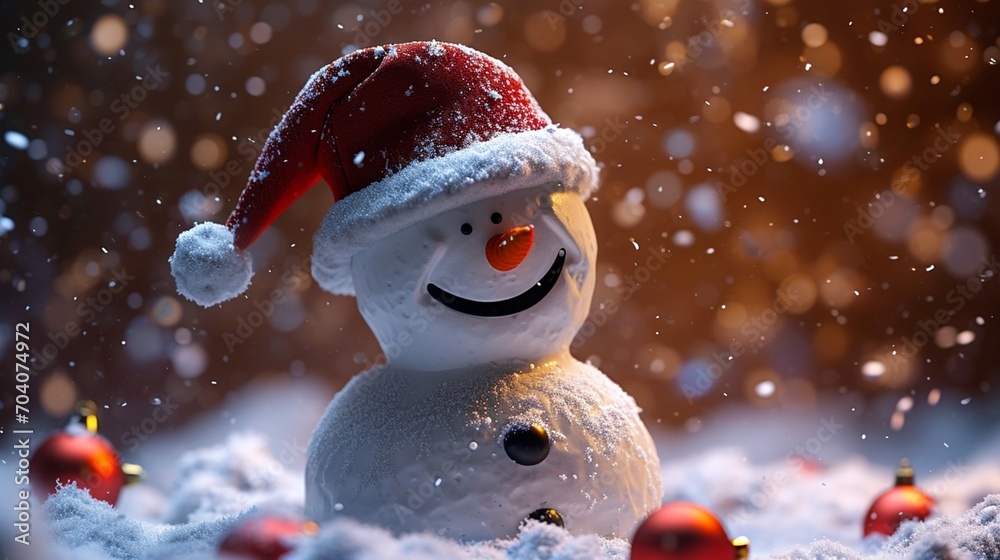 snowman on the snow, Enter a winter wonderland as a super-realistic ...