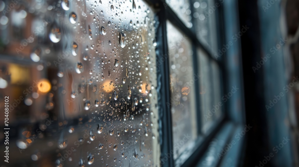 rain drops on the window, water marks on the glass, backgrounds ...